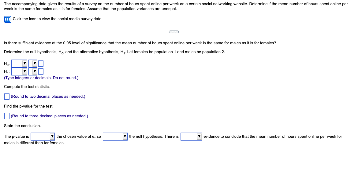 Solved The accompanying data gives the results of a survey | Chegg.com