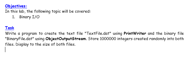 Solved Objectives: In this lab, the following topic will be | Chegg.com