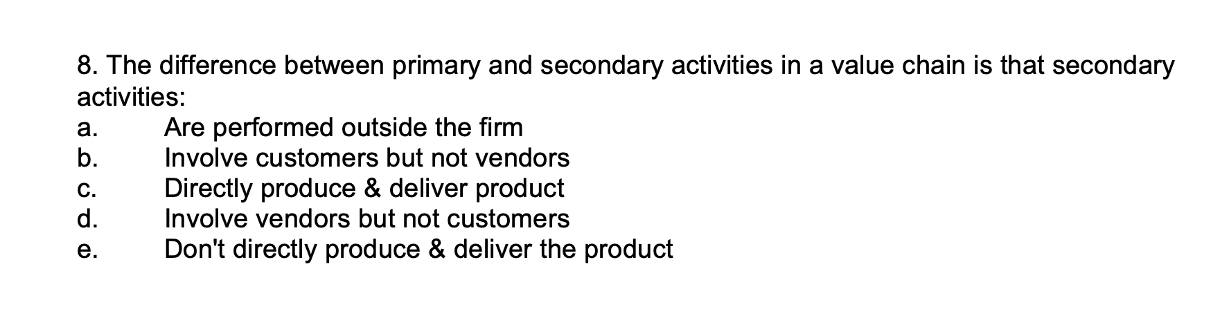 Solved 8. The difference between primary and secondary | Chegg.com