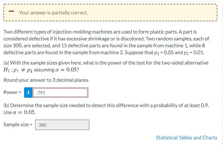 Solved Your answer is partially correct. Two different types | Chegg.com
