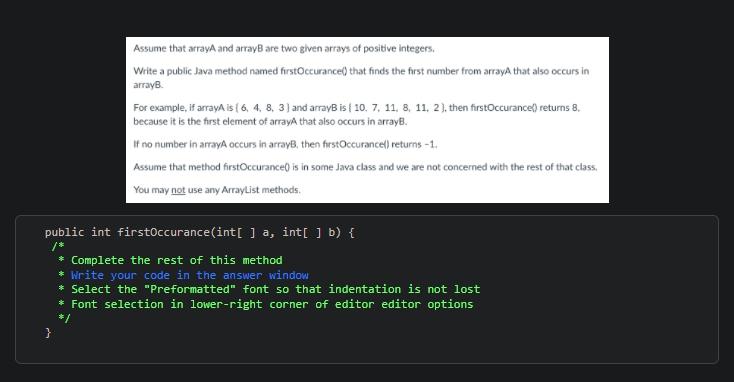 Solved Assume that array and array are two given arrays of | Chegg.com