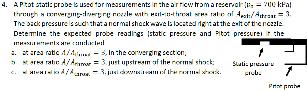 Solved 4. A Pitot-static probe is used for measurements in | Chegg.com