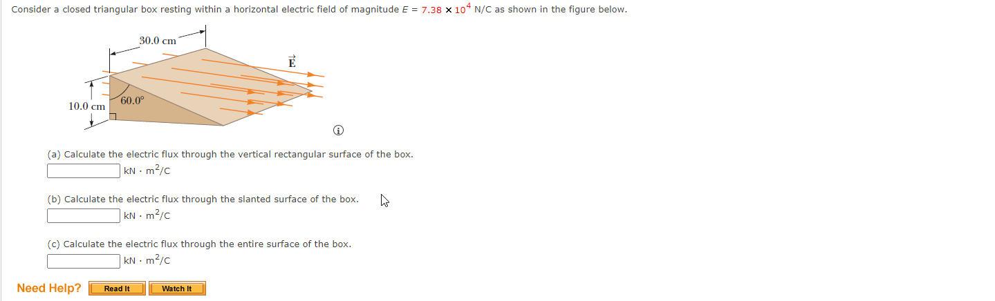 Solved Consider a closed triangular box resting within a | Chegg.com