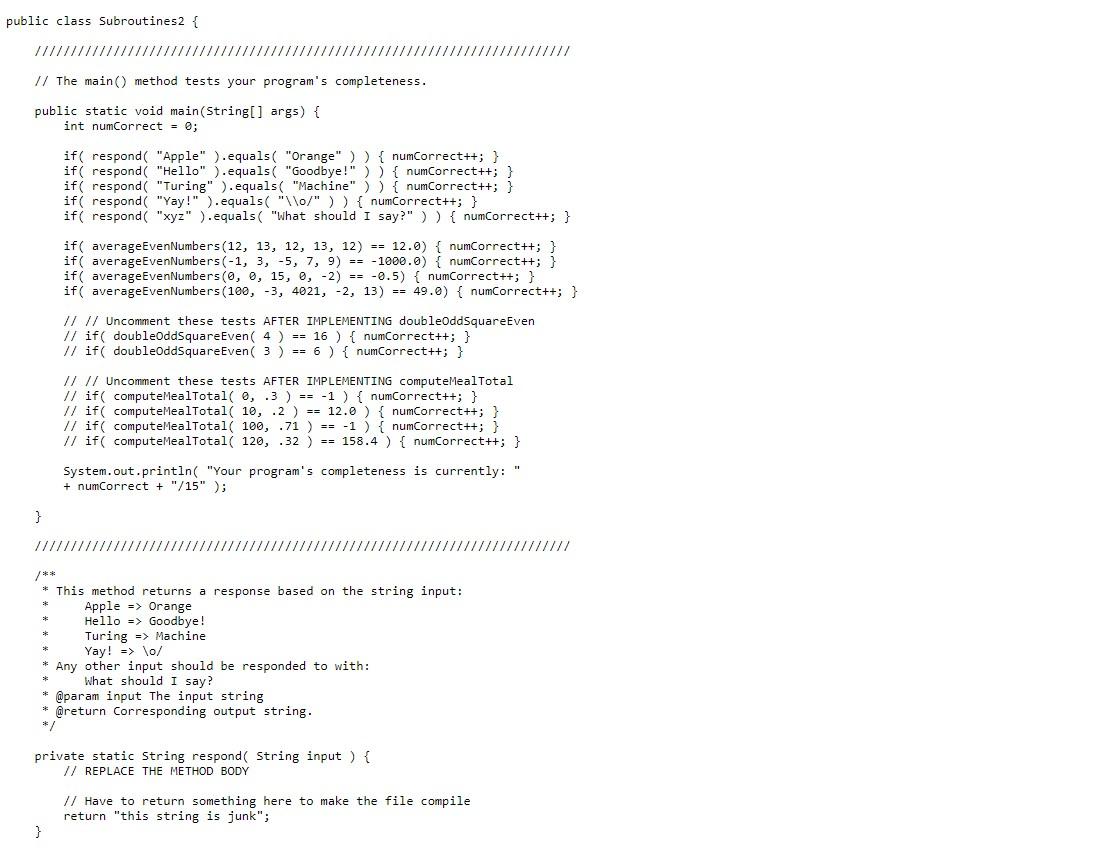 Solved I have provided you with some starter code in a file | Chegg.com