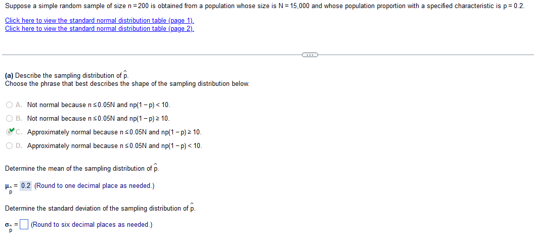 Solved Suppose a simple random sample of size n=200 is | Chegg.com