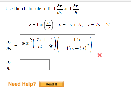Solved Use the chain rule to find ∂s∂z and ∂t∂z. | Chegg.com