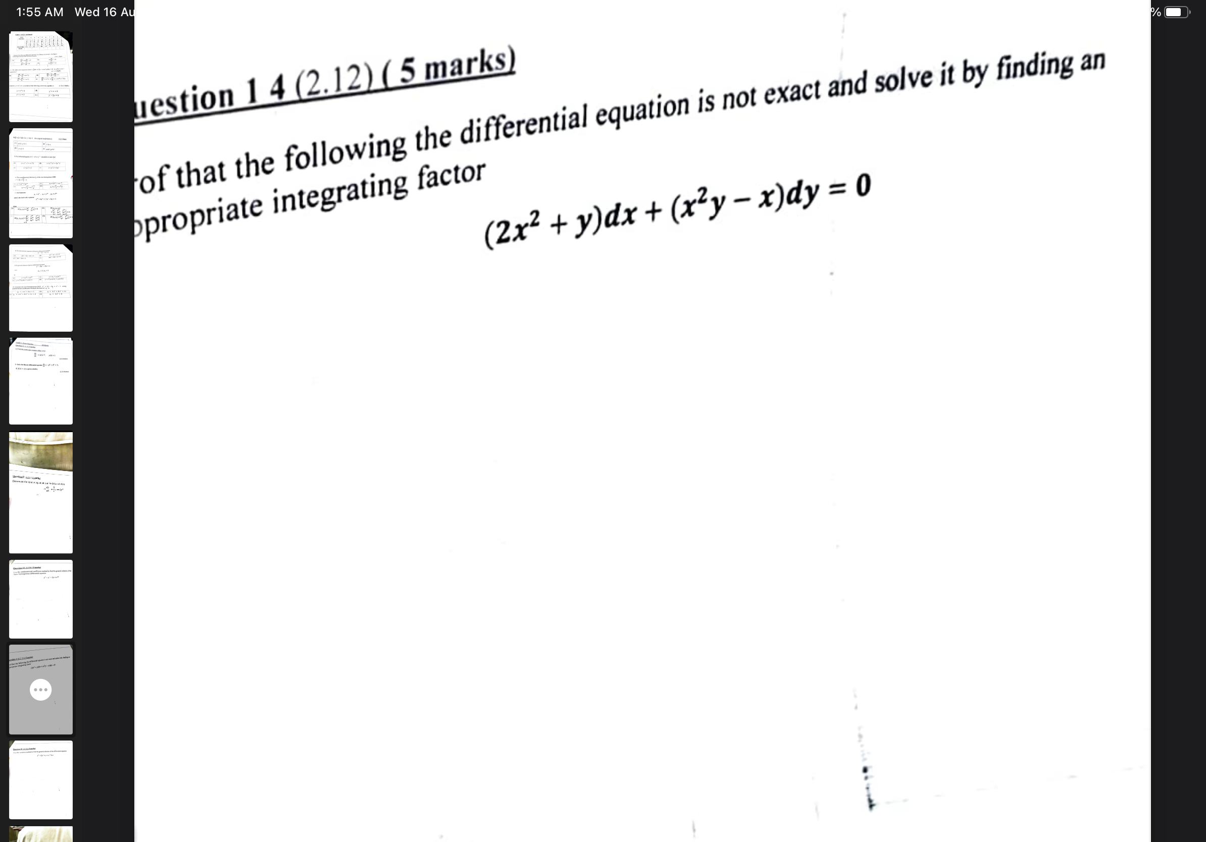 Solved Determent the kind of equation and Find the solution | Chegg.com