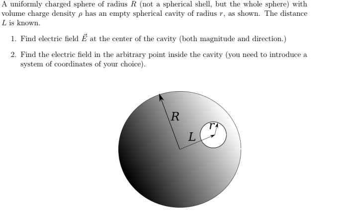 Solved A uniformly charged sphere of radius R (not a | Chegg.com