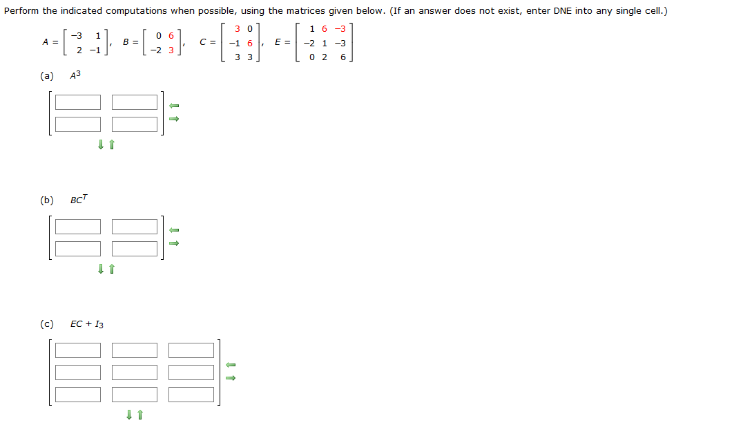 Solved Perform the indicated computations when possible, | Chegg.com