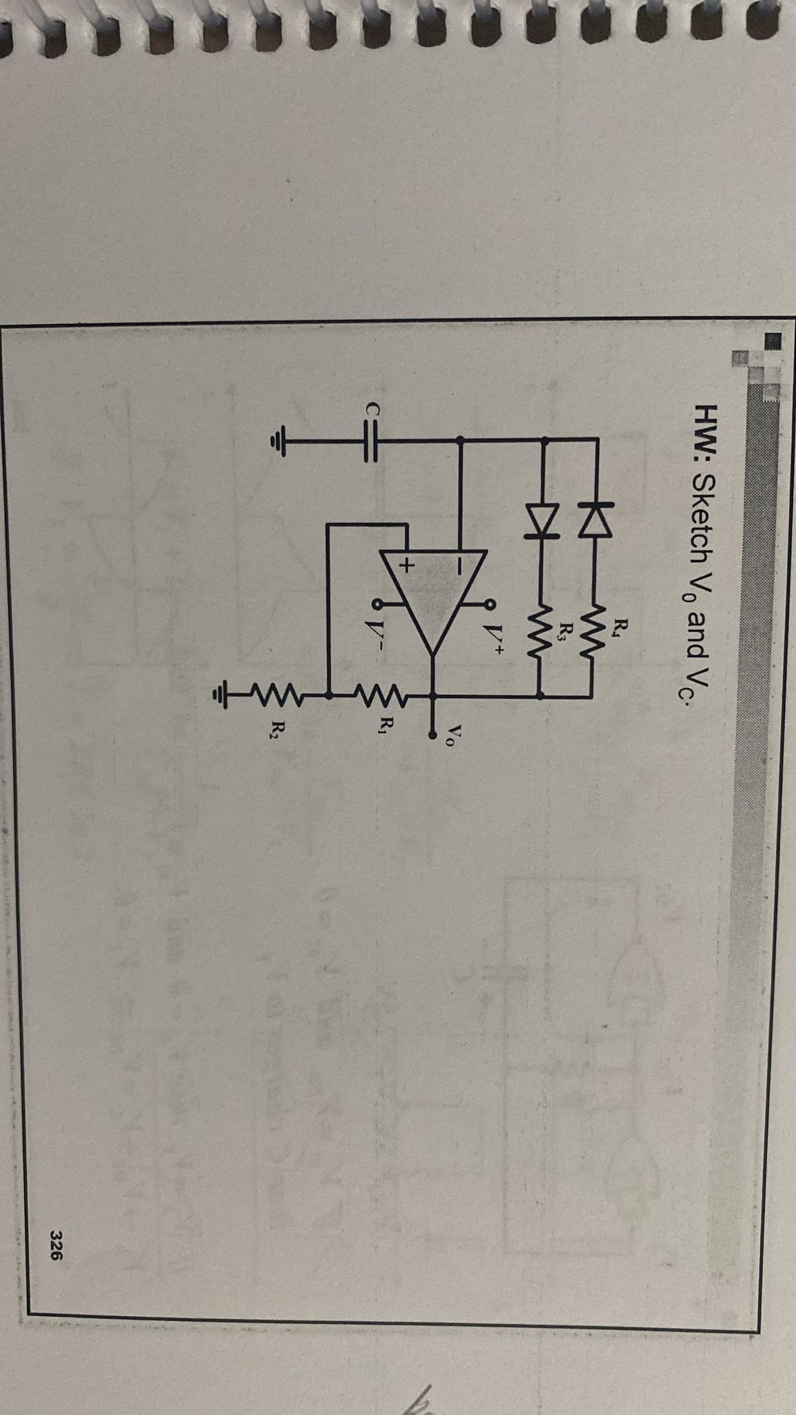 Solved HW: Sketch V0 and VC. | Chegg.com Solved HW: Sketch V0 and VC. | Chegg.com