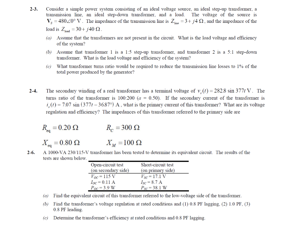 Solved 2-3. Consider a simple power system consisting of an | Chegg.com