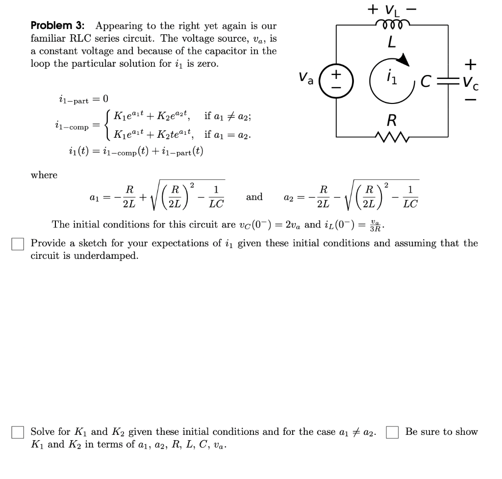 Solved + VL - Problem 3: Appearing to the right yet again is | Chegg.com