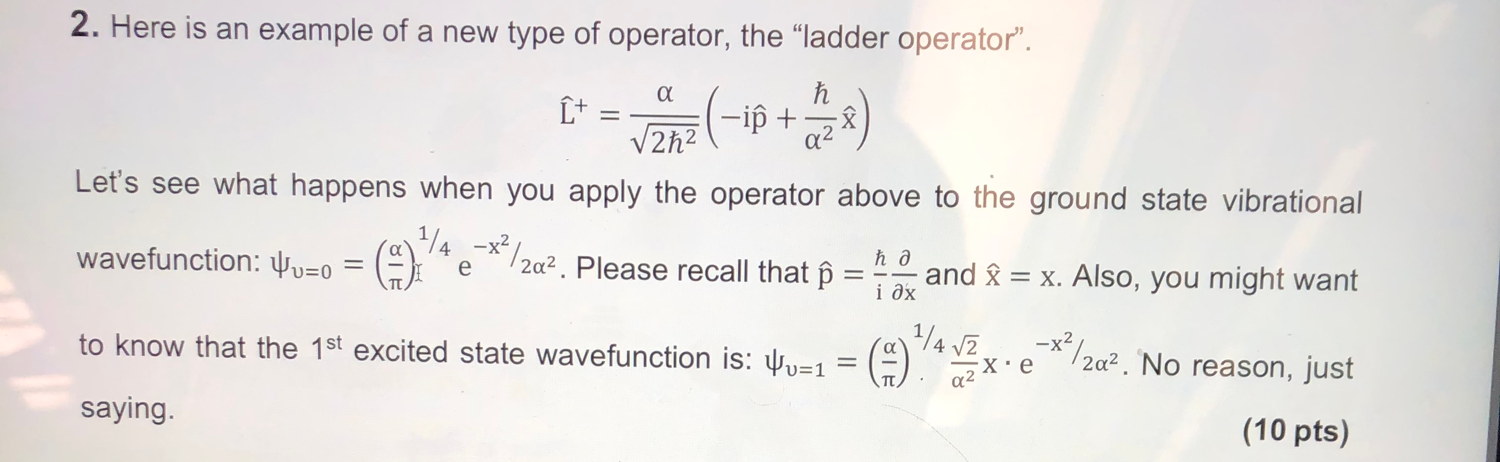 Solved 2. Here is an example of a new type of operator, the | Chegg.com