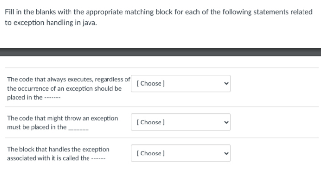 Solved Fill in the blanks with the appropriate matching | Chegg.com