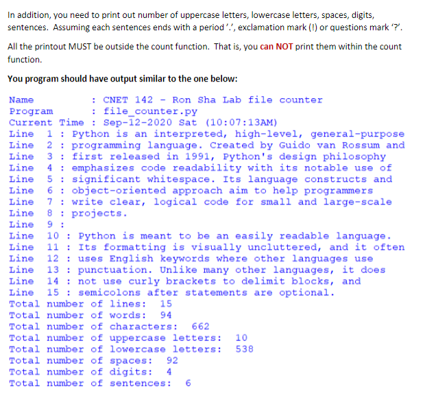 Solved For this lab, we will practice how to open a file and | Chegg.com