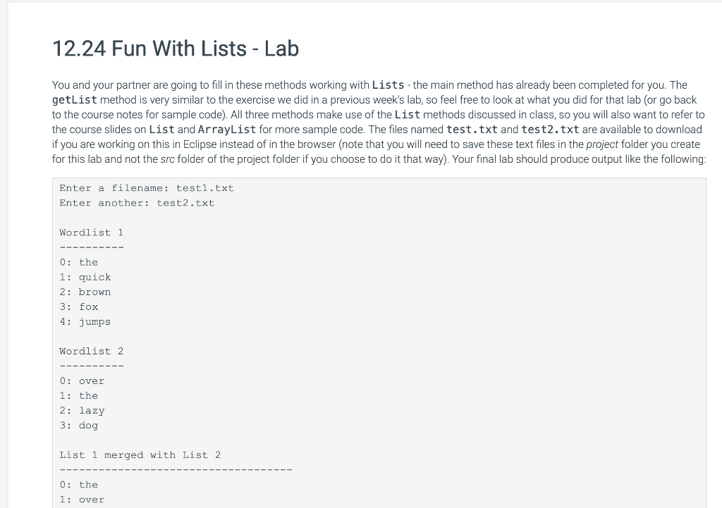 Solved You and your partner are going to fill in these | Chegg.com