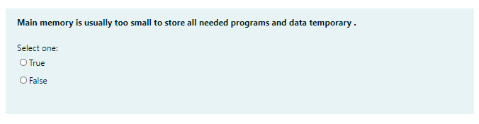 Solved Registers are managed by the compiler. Select one: | Chegg.com