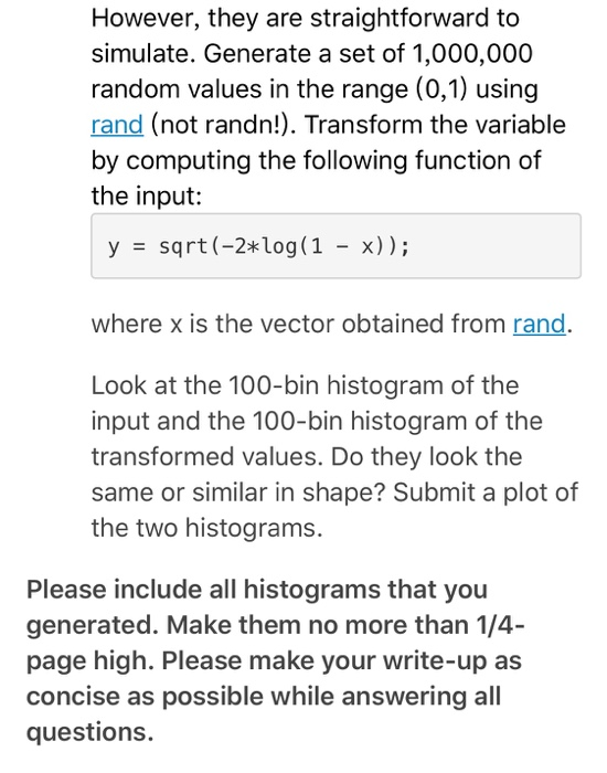 Solved Using the computer we can generate a large number of | Chegg.com
