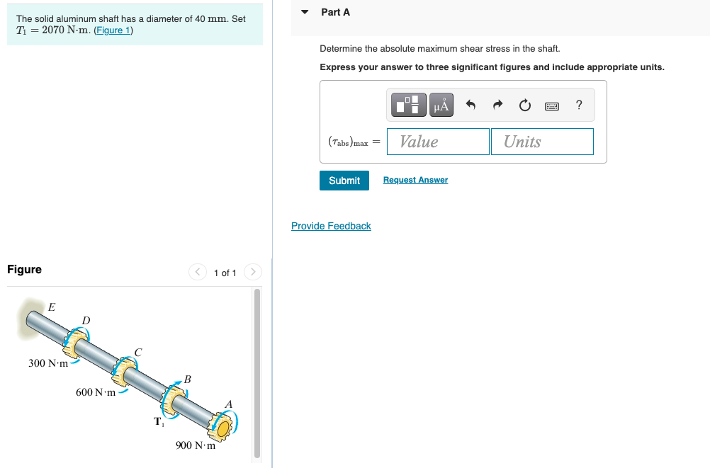 Solved The solid aluminum shaft has a diameter of 40 mm. Set | Chegg.com