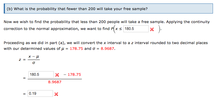 Solved (b) What is the probability that fewer than 200 will | Chegg.com