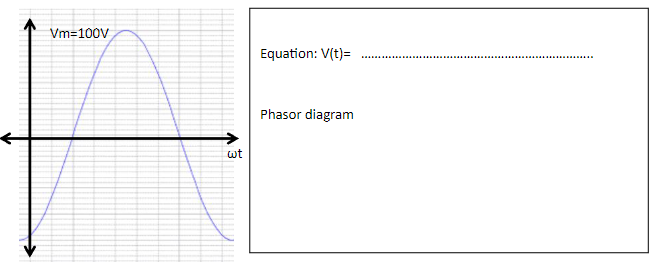 Solved Write the Time-depended equations and draw the phasor | Chegg.com