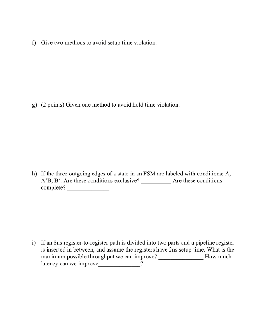 Solved 5. (25 points) Answer the following questions. Each | Chegg.com