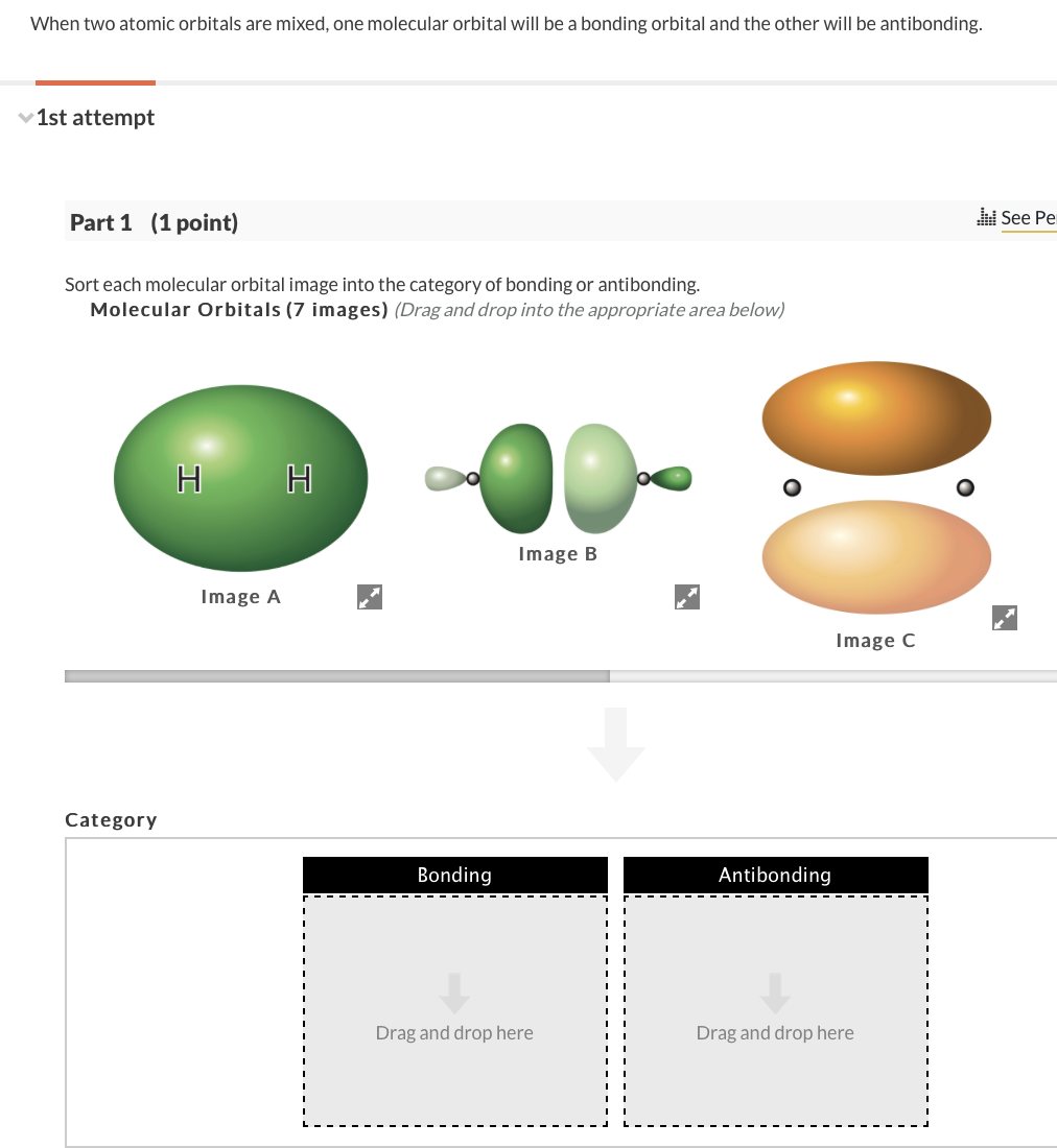 Solved Sort each molecular orbital image into the category | Chegg.com Solved Sort each molecular orbital image into the category | Chegg.com