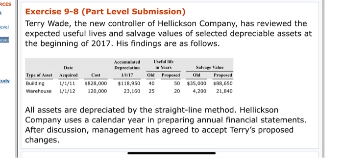 Solved RCES Exercise 9-8 (Part Level Submission) ve Terry | Chegg.com