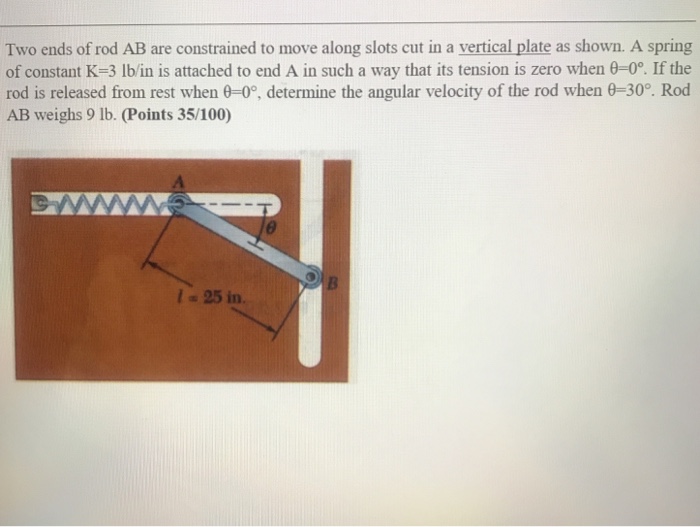 Solved Two ends of rod AB are constrained to move along | Chegg.com