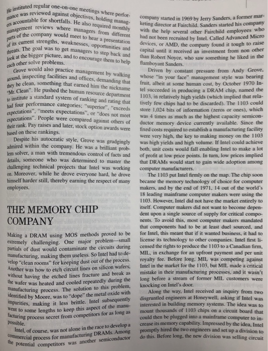 Solved Case study 11: Intel Corporation 1968 - 2003 | Chegg.com