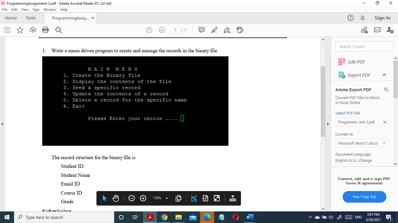 Solved - x ProgrammingAssignment-2.pdf - Adobe Acrobat | Chegg.com
