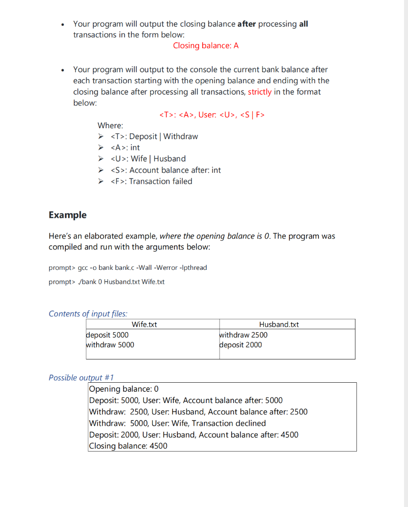 Solved Mini-Project 2: A couple of transactions In this | Chegg.com