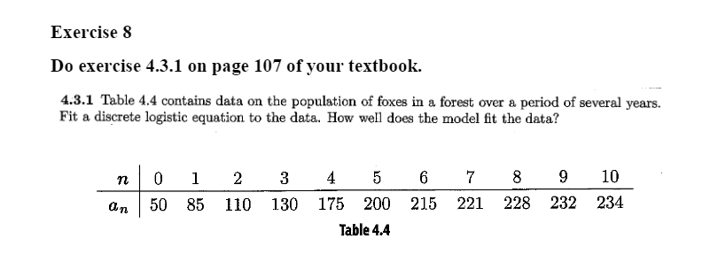 Exercise 8 Do exercise 4.3.1 on page 107 of your | Chegg.com