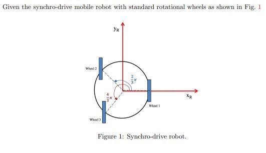 Given the synchro-drive mobile robot with standard | Chegg.com