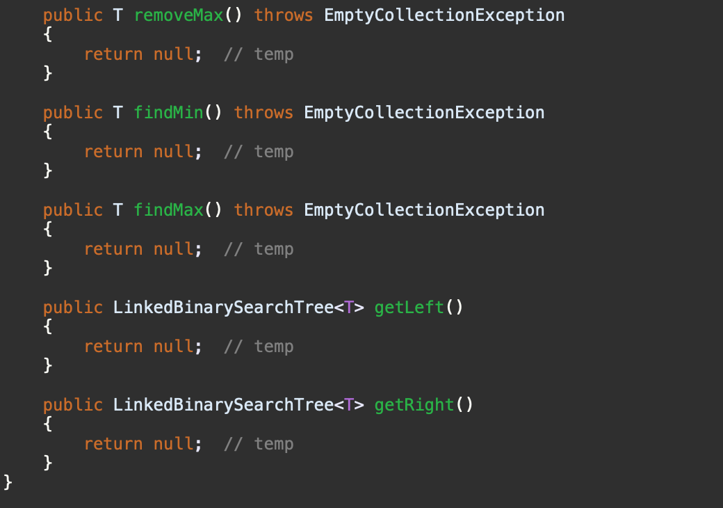 Solved public T removeMin() throws EmptyCollectionException | Chegg.com