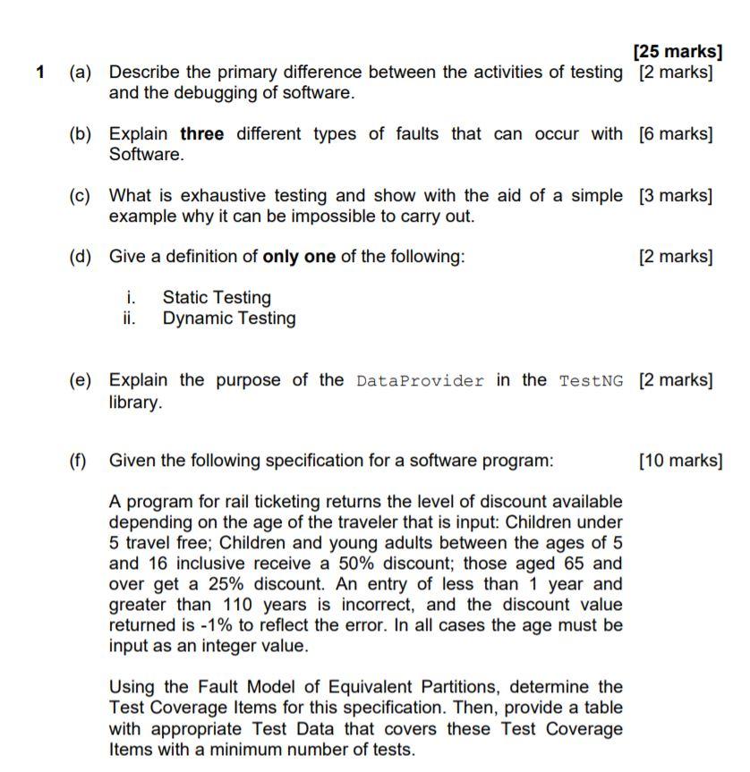 Solved [25 marks] (a) Describe the primary difference | Chegg.com
