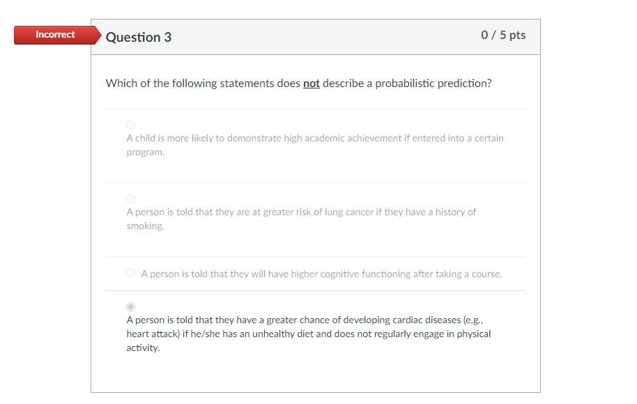Solved Which of the following statements does not describe a | Chegg.com