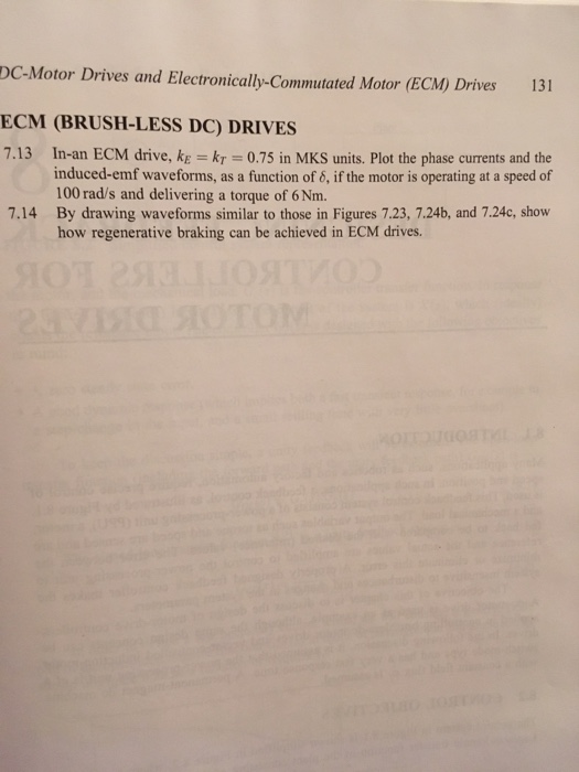Solved DC-Motor Drives and Electronically-Commutated Motor | Chegg.com