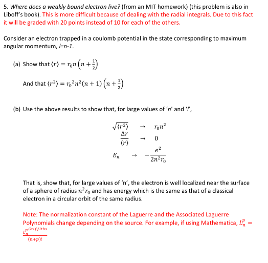 Solved Where does a weakly bound electron live? (from an | Chegg.com