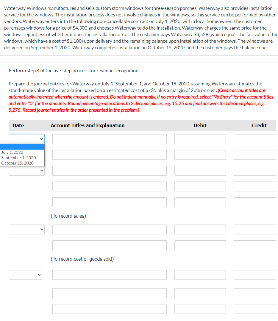 Solved Waterway Windows manufactures and sells custom storm | Chegg.com