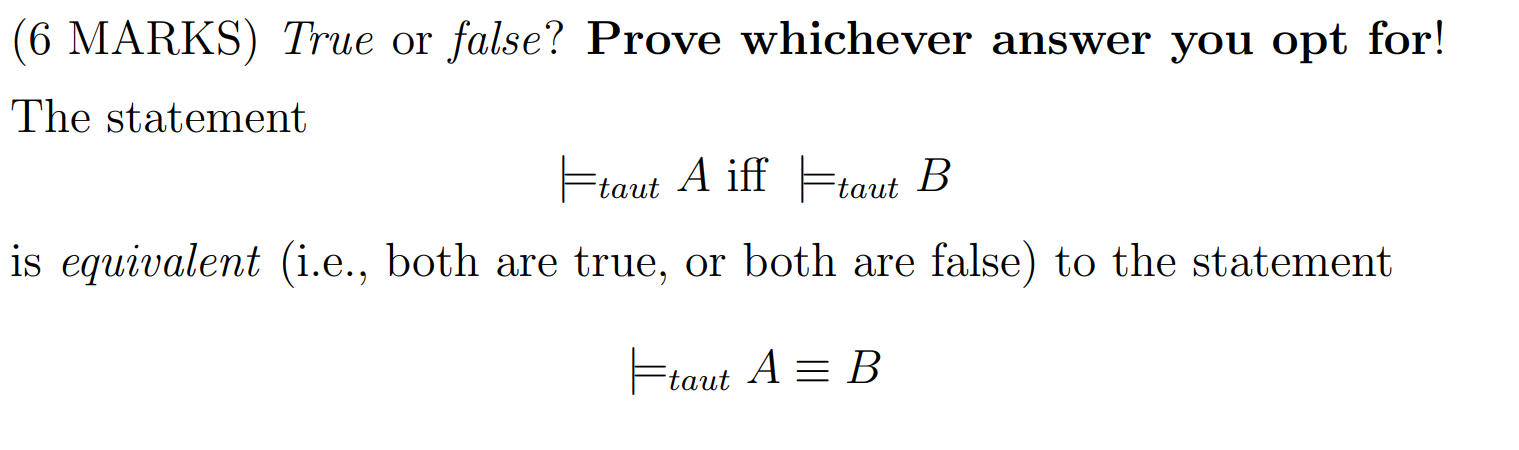 Solved True or false? Prove whichever answer you | Chegg.com
