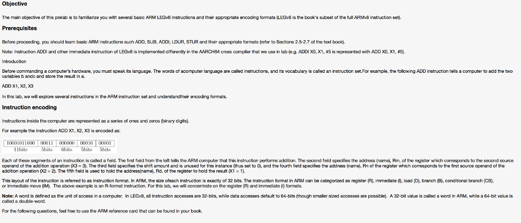 Solved Objective The main objective of this prelab is to | Chegg.com
