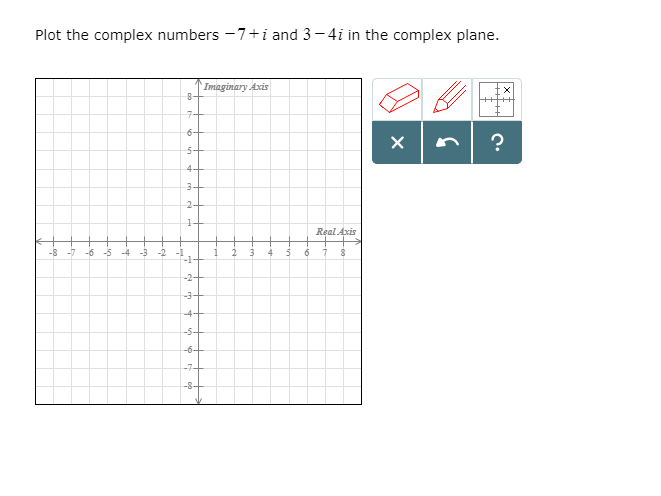 Solved Plot the complex numbers-7+i and 3-4i in the complex | Chegg.com
