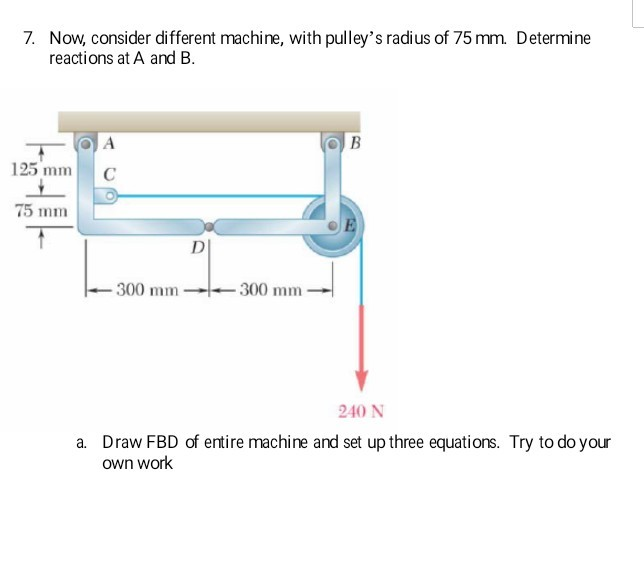 Solved Now, consider different machine, with pulley's radius | Chegg.com