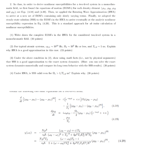 2. In elass, in order to derive nonlinear | Chegg.com