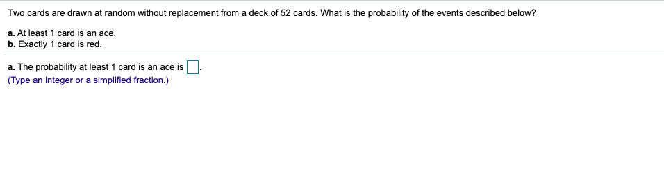 Solved Two cards are drawn at random without replacement | Chegg.com