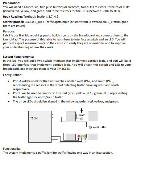Solved Preparation: You will need a LaunchPad, two push | Chegg.com