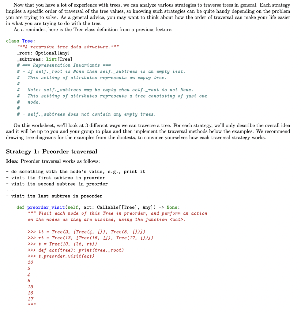 Solved Strategy 2: Postorder traversal Idea: Postorder | Chegg.com