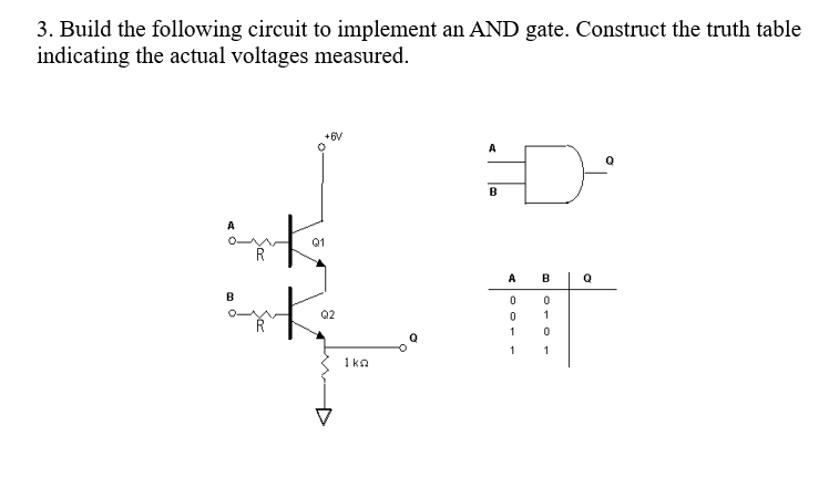 Solved 1. Build the following circuit to implement a NOT | Chegg.com