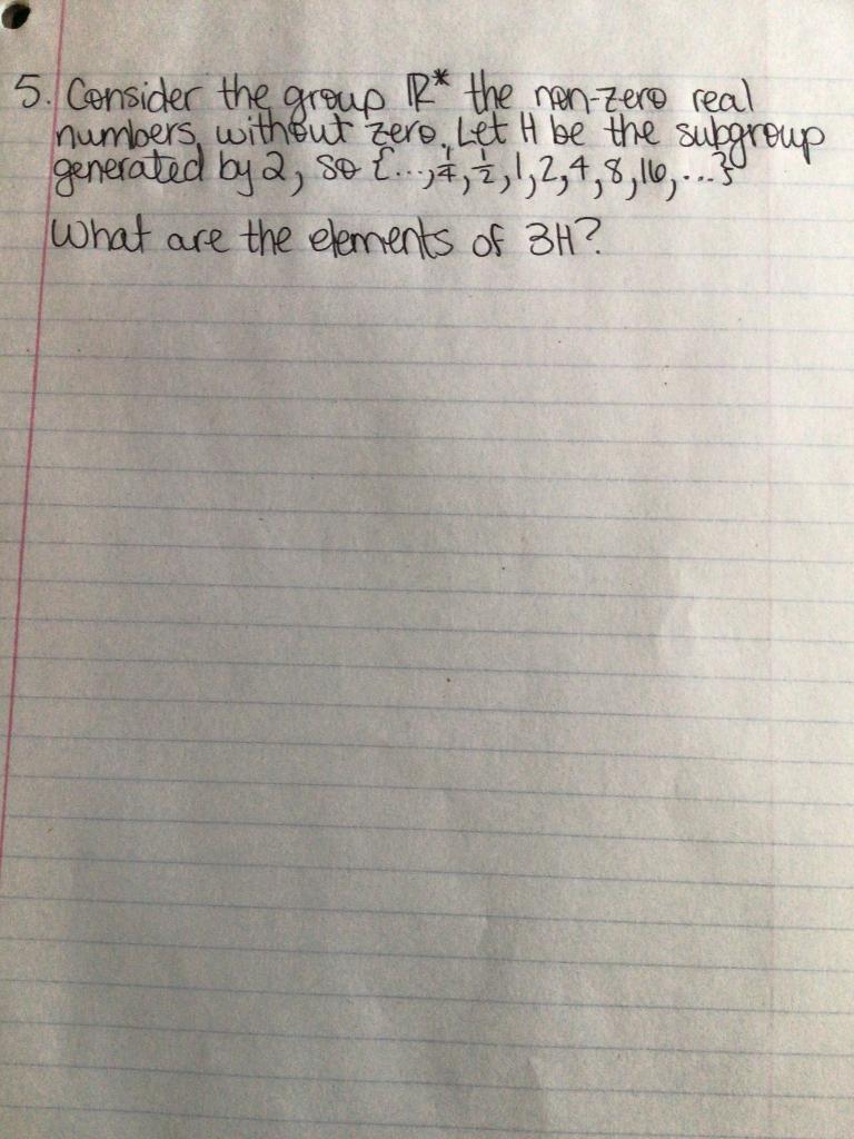 Solved 5. Consider the group R* the non-zero real numbers, | Chegg.com